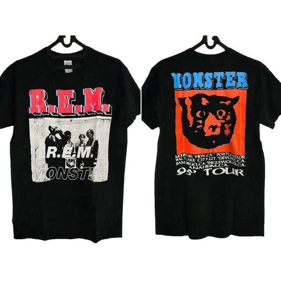 Gildan | Shirts | Rem Monster 995 Tour Tshirt Rem Rock Band Tour 1995 ...